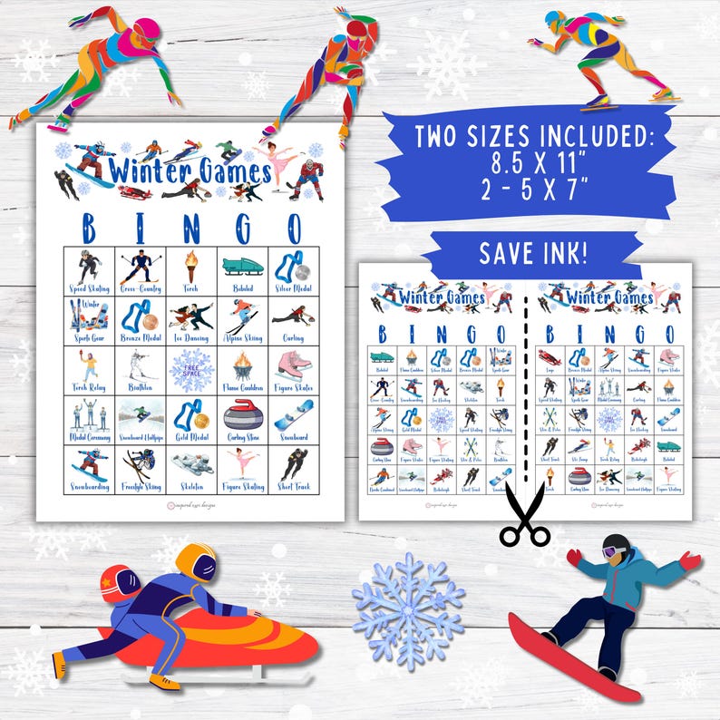2026 Winter Games Bingo, Printable Winter Sports 2026 Bingo, Winter ...