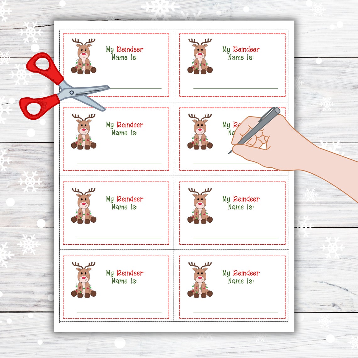What's Your Reindeer Name Game, Christmas Party Game for Group, Holiday ...