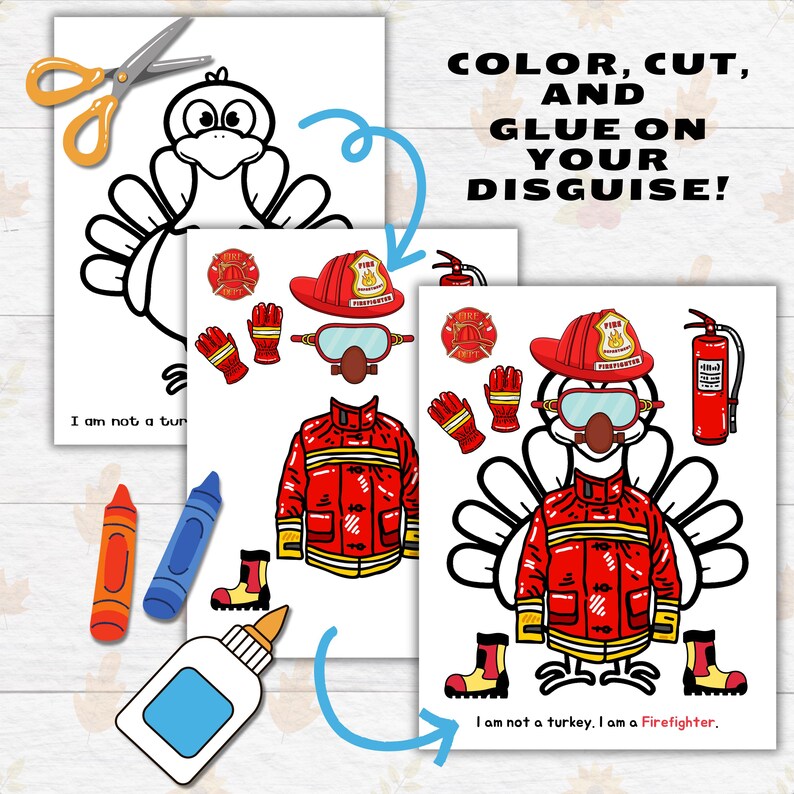 Disguise a Turkey Thanksgiving Printable Craft for Kids and Toddlers ...