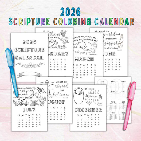 Calendar 2026 Bible - Etsy