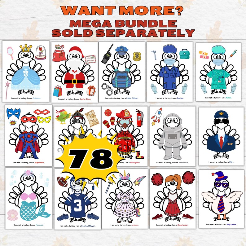 Disguise a Turkey Thanksgiving Printable Craft for Kids and Toddlers ...