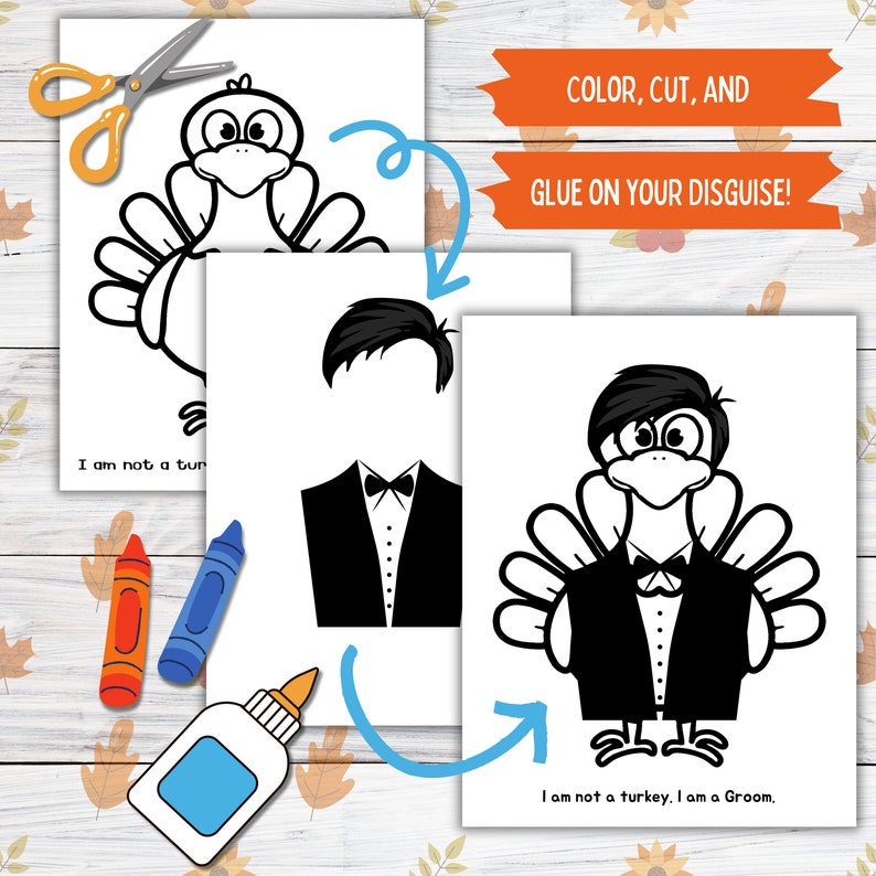 Disguise a Turkey Thanksgiving Printable Crafts for Kids and Toddlers ...