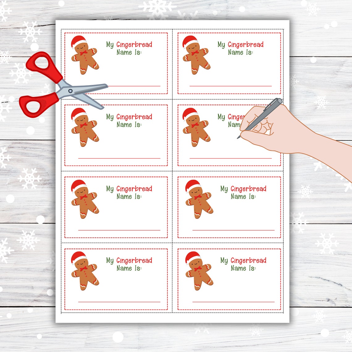 What's Your Gingerbread Name Game, Christmas Party Game for Group ...