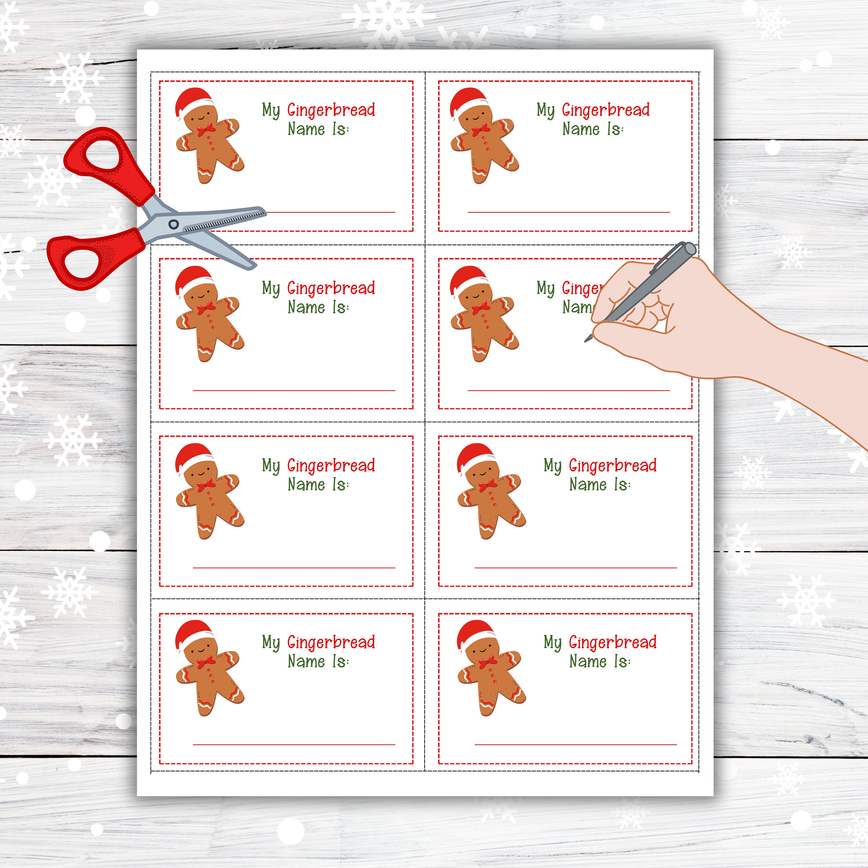 What's Your Gingerbread Name Game, Christmas Party Game for Group ...