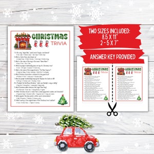 Kawaii Christmas Trivia Game, Printable Christmas Party Games for Kids ...