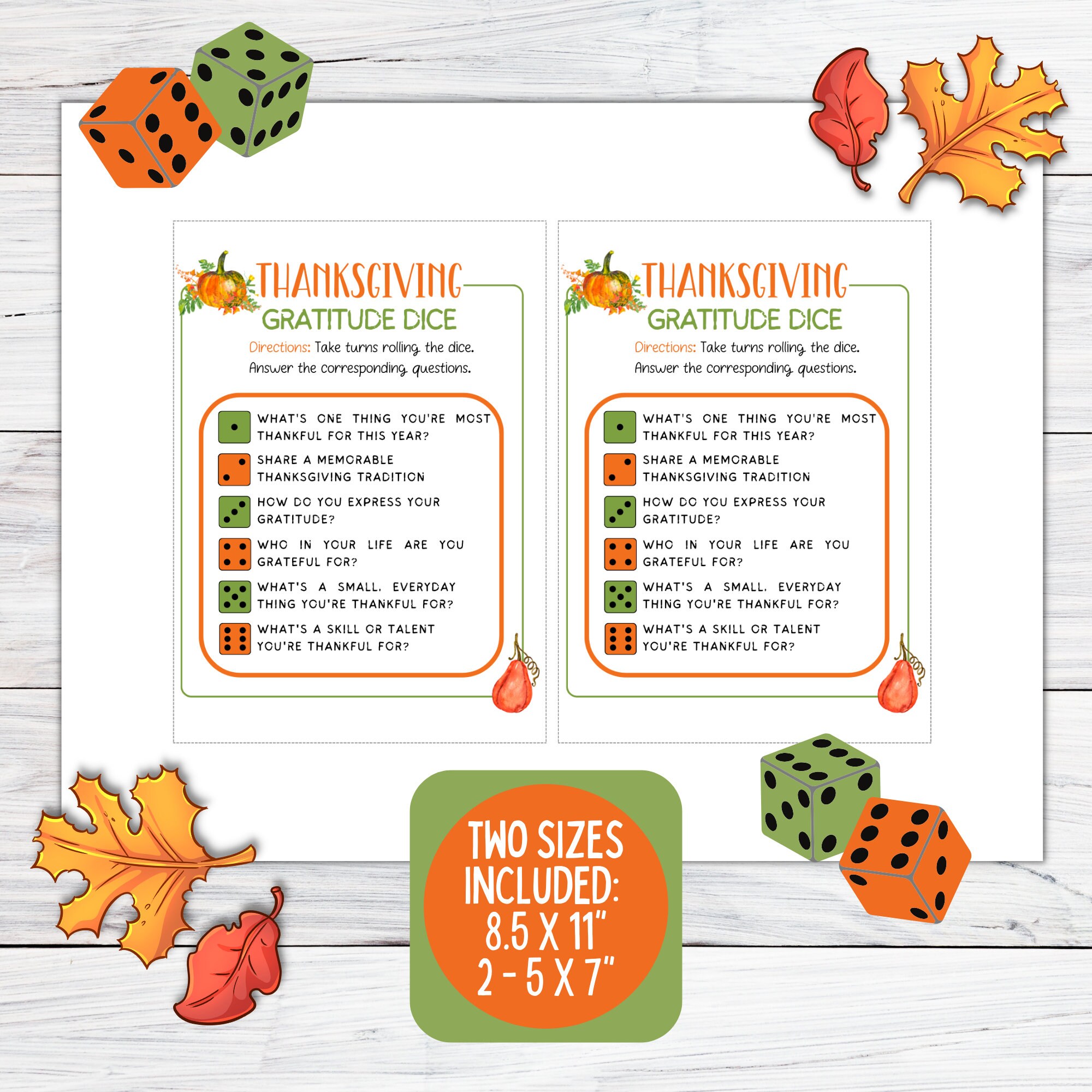 Thanksgiving Gratitude Game, Thanksgiving Party Game, Friendsgiving ...