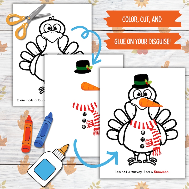 Disguise a Turkey Thanksgiving Printable Craft for Kids and Toddlers ...