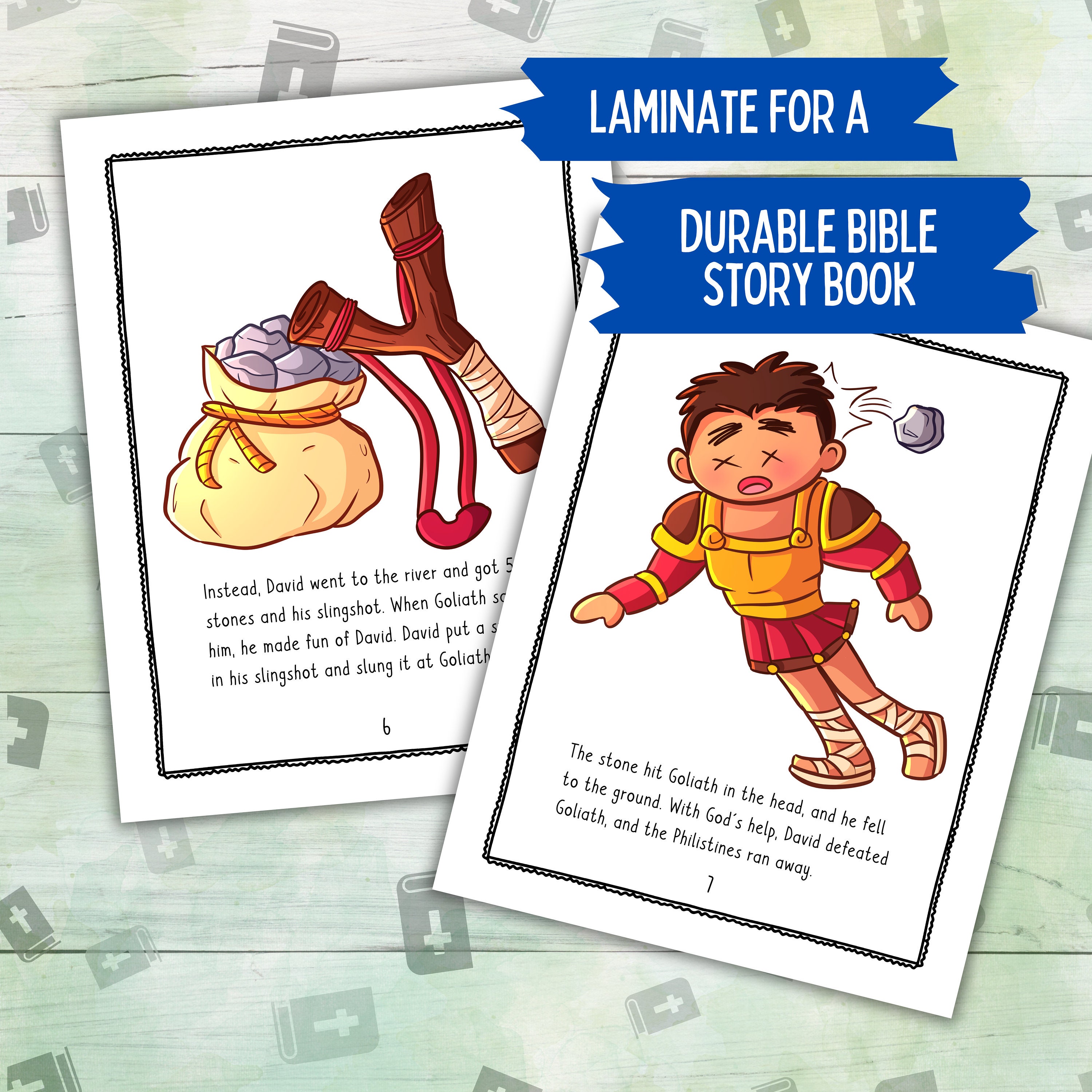 David and Goliath Kids Bible Lesson, Kid Bible Heroes Coloring ...