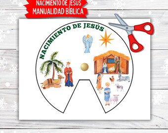 Nacimiento De Jesús, Spanish Nativity Story Wheel, Sunday School ...