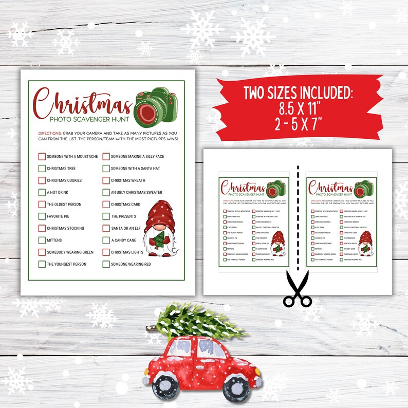 Christmas Gnome Photo Scavenger Hunt for Teens Christmas - Etsy