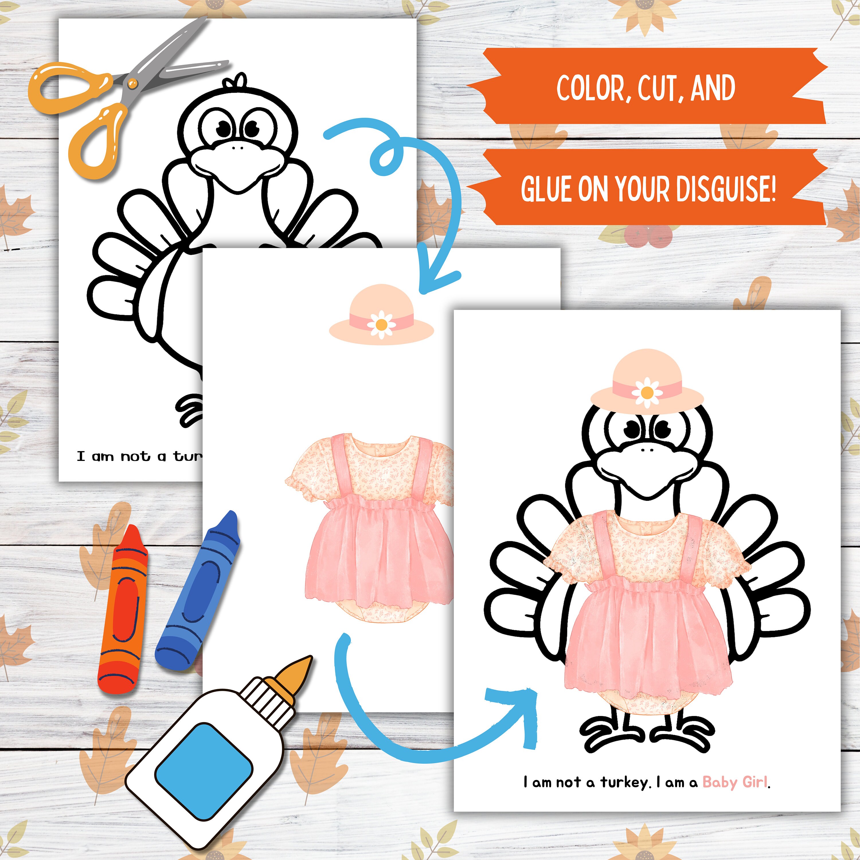 Disguise a Turkey Thanksgiving Printable Crafts for Kids and Toddlers ...