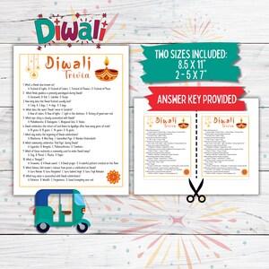 Diwali Trivia Game, Diwali Printable Trivia Game, Fun Diwali Party ...