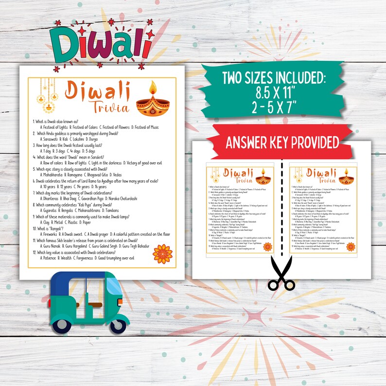 Diwali Trivia Game, Diwali Printable Trivia Game, Fun Diwali Party ...