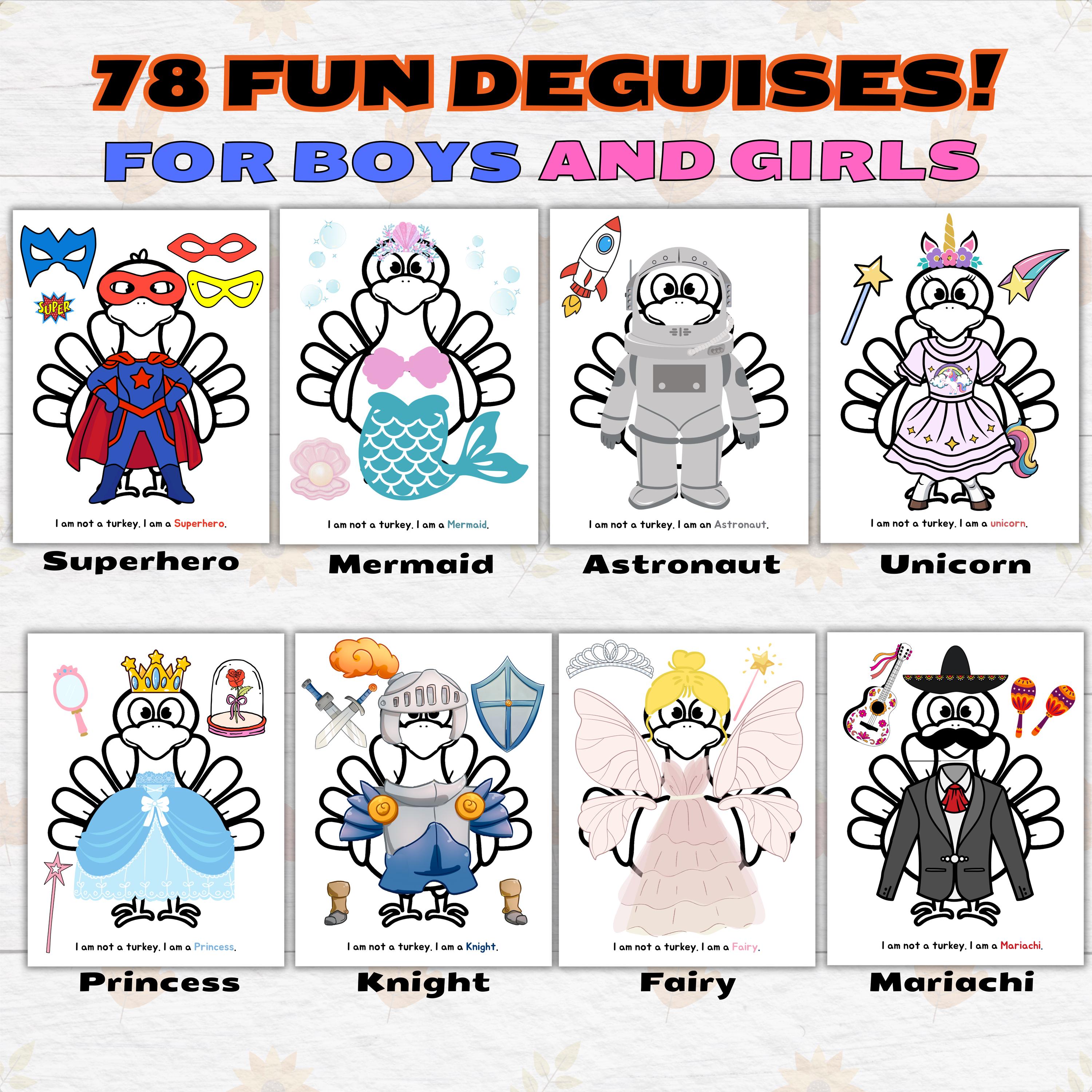 Disguise a Turkey Thanksgiving Printable Crafts for Boys and Girls ...