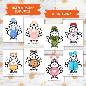 Disguise a Turkey Thanksgiving Printable Crafts for Boys and Girls ...