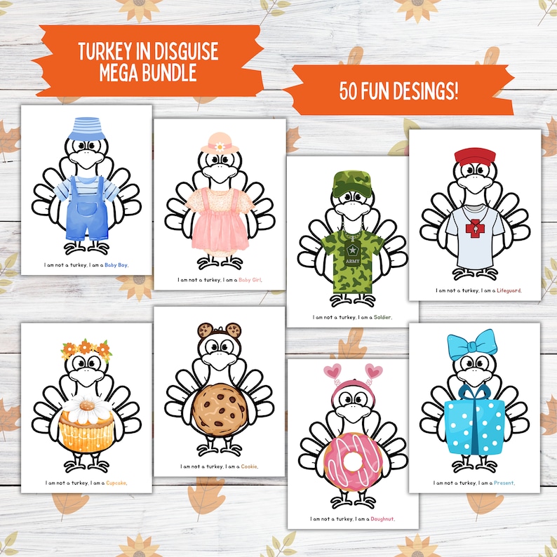 Disguise a Turkey Thanksgiving Printable Crafts for Boys and Girls ...