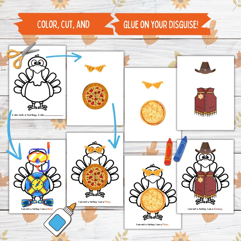 Disguise a Turkey Thanksgiving Printable Crafts for Boys and Girls ...