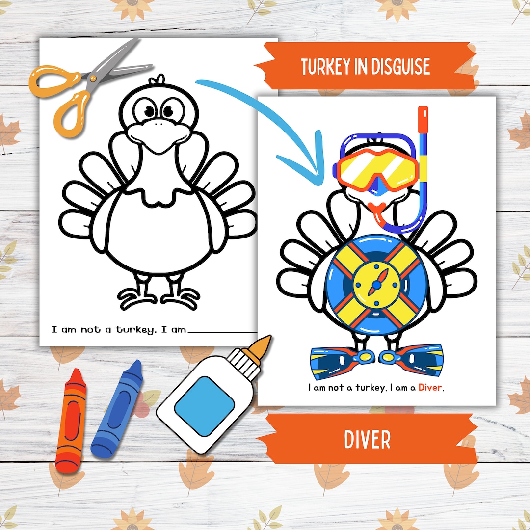 Disguise a Turkey Thanksgiving Printable Craft for Kids and Toddlers ...