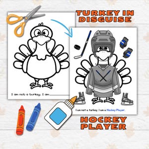 Turkey Disguise Hockey Player - Etsy