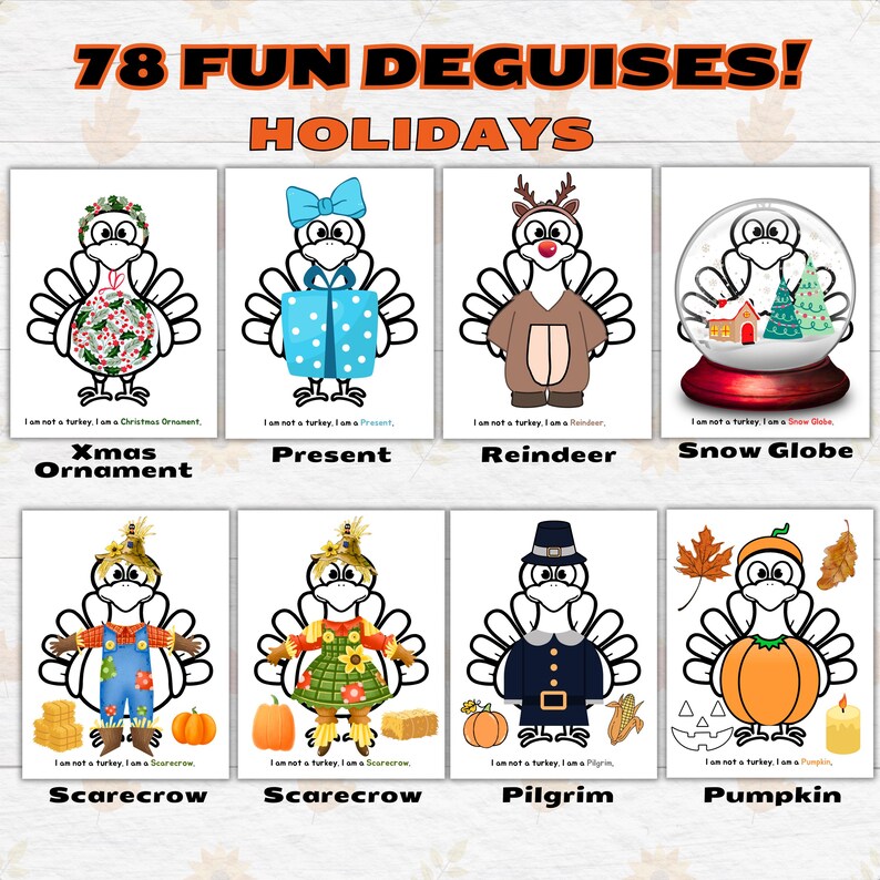 Disguise a Turkey Thanksgiving Printable Crafts for Boys and Girls ...