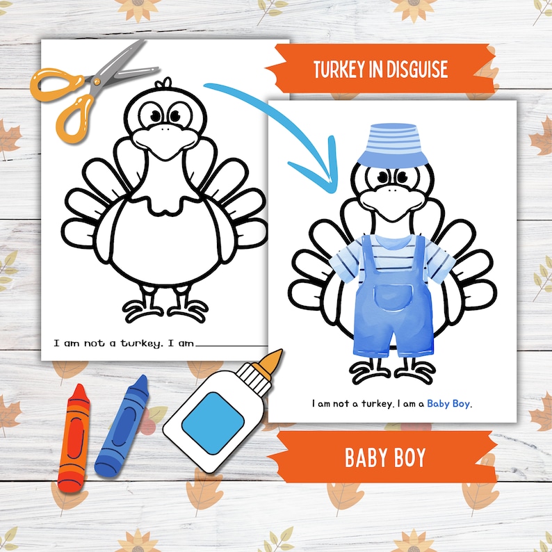 Disguise a Turkey Thanksgiving Printable Crafts for Kids and Toddlers ...