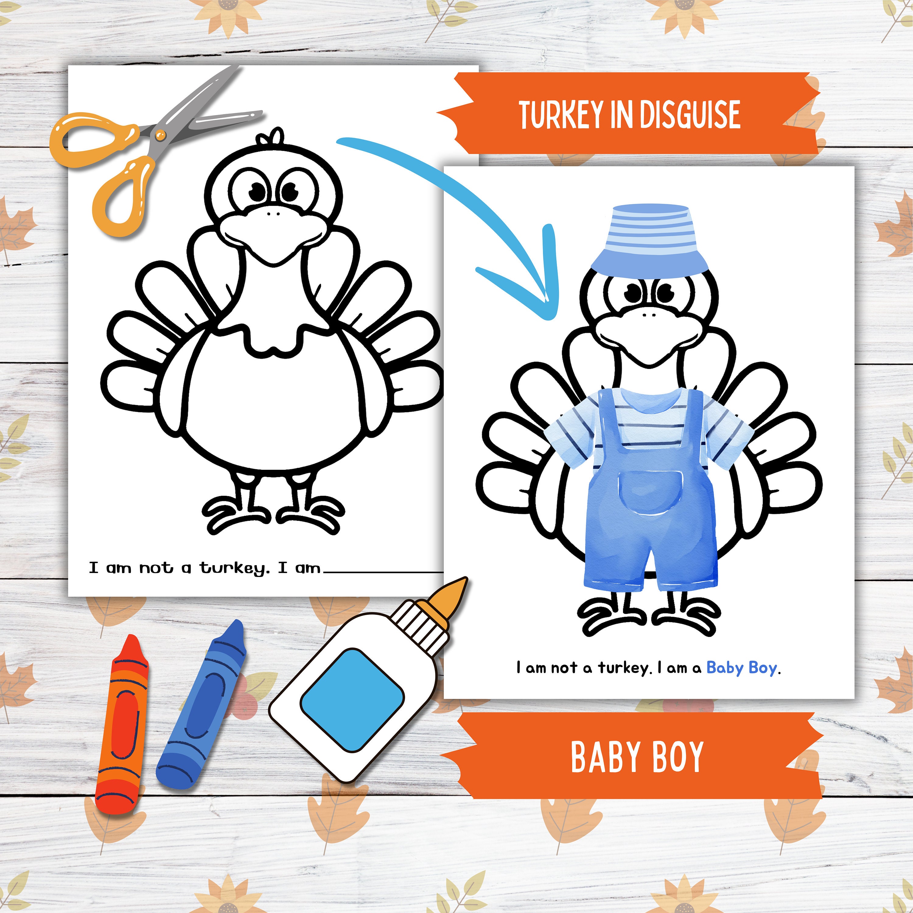Disguise a Turkey Thanksgiving Printable Crafts for Kids and Toddlers ...