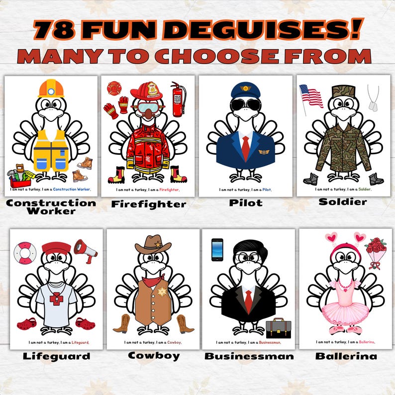 Disguise a Turkey Thanksgiving Printable Crafts for Boys and Girls ...