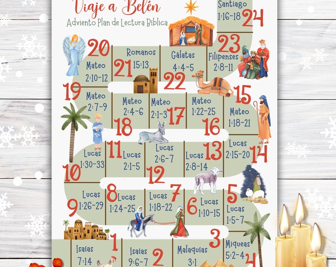 Calendario De Adviento Natividad, Spanish Nativity Advent Calendar for ...