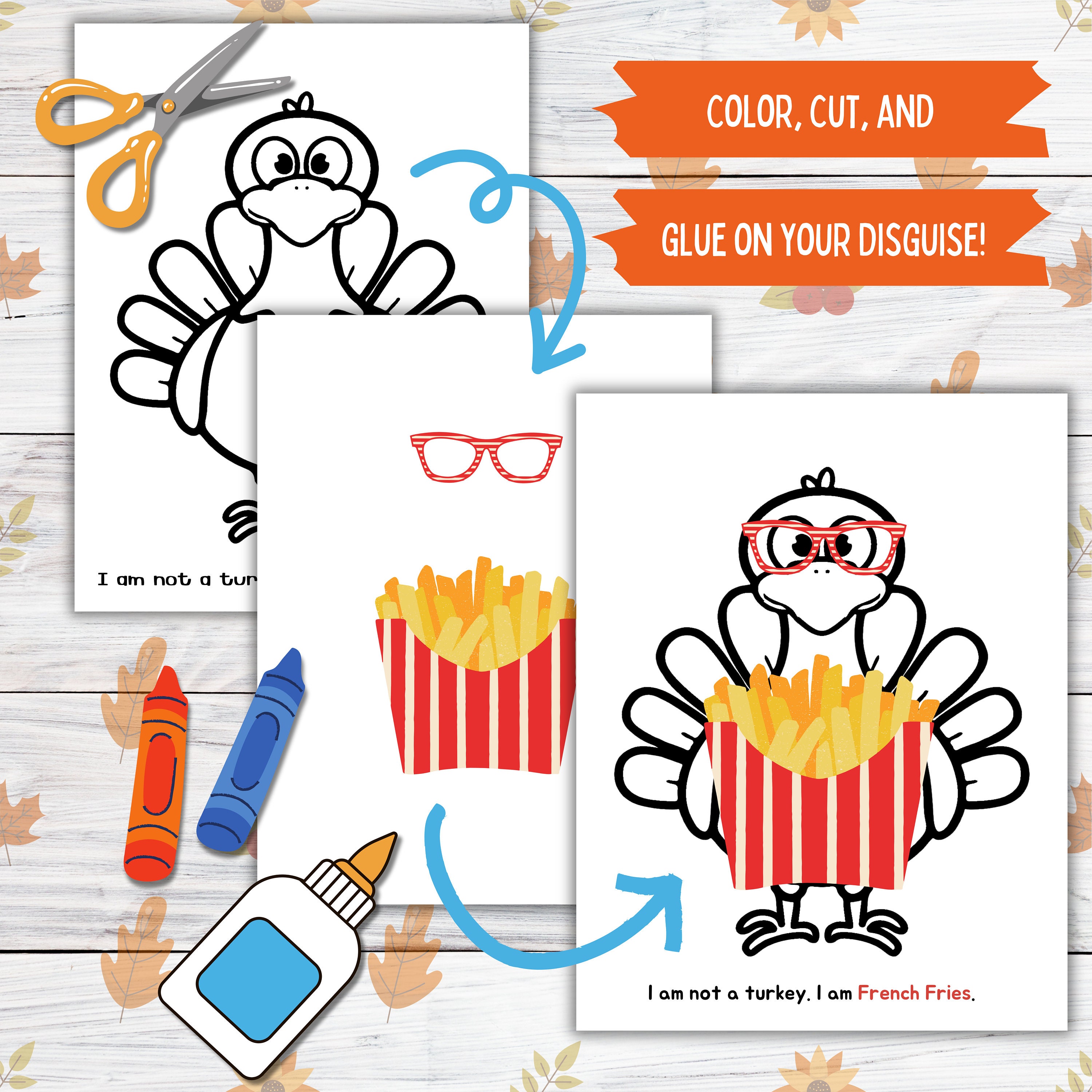 Disguise a Turkey Thanksgiving Printable Craft for Kids and Toddlers ...