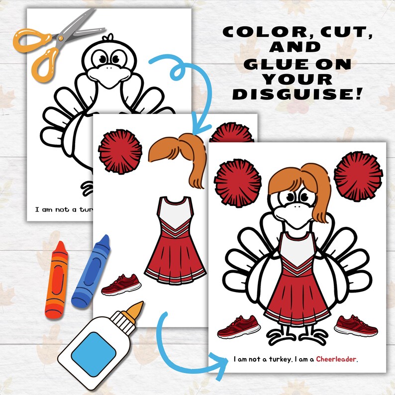 Disguise a Turkey Thanksgiving Printable Crafts for Kids and Toddlers ...