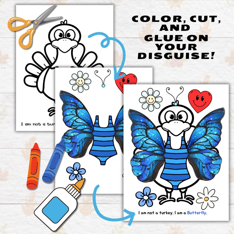 Disguise a Turkey Thanksgiving Printable Crafts for Kids and Toddlers ...
