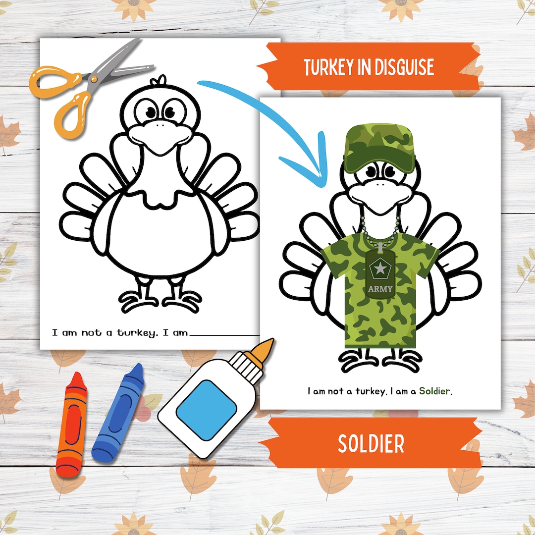 Disguise a Turkey Thanksgiving Printable Crafts for Kids and Toddlers ...