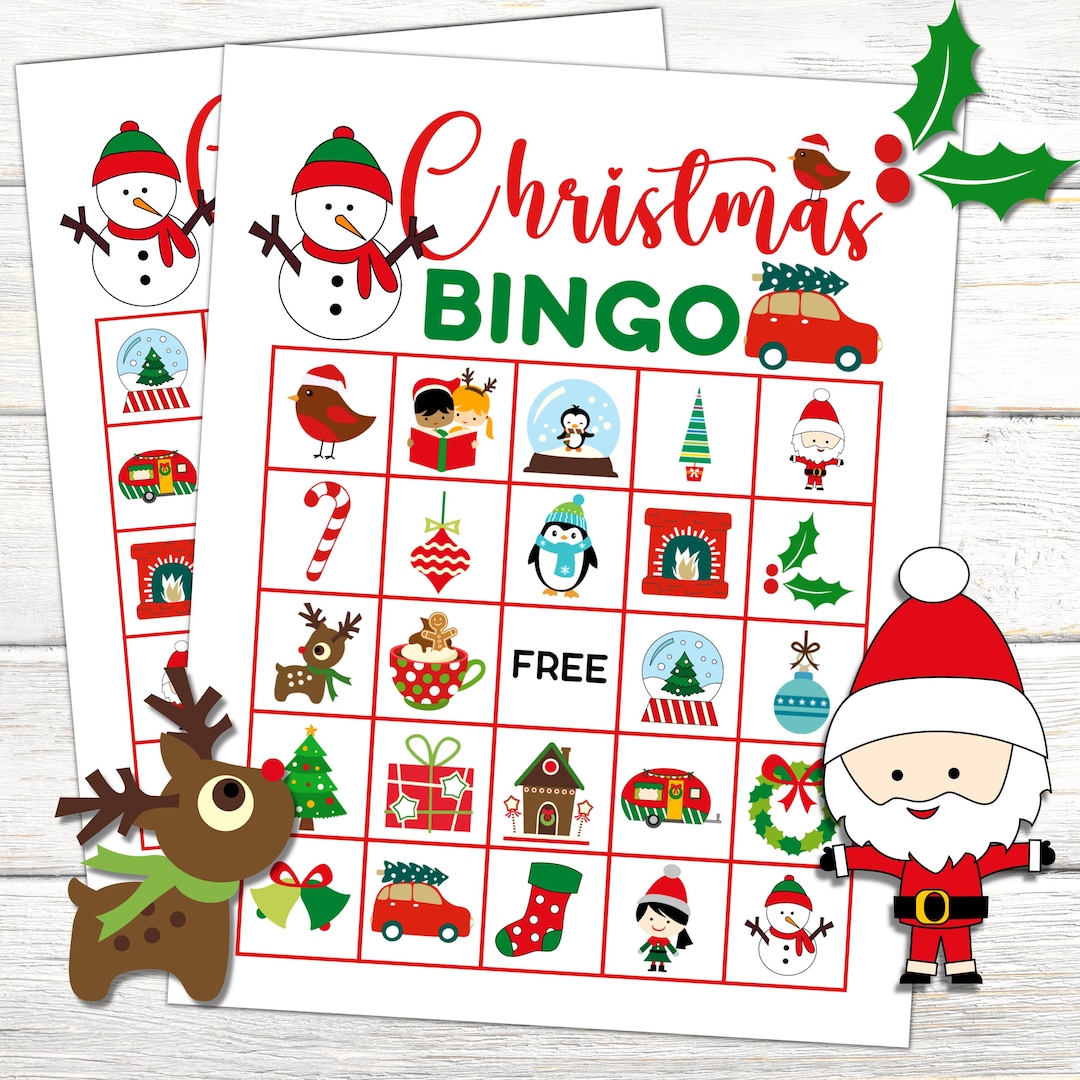 Christmas Bingo Game, Printable Christmas Bingo Cards, Christmas Games ...