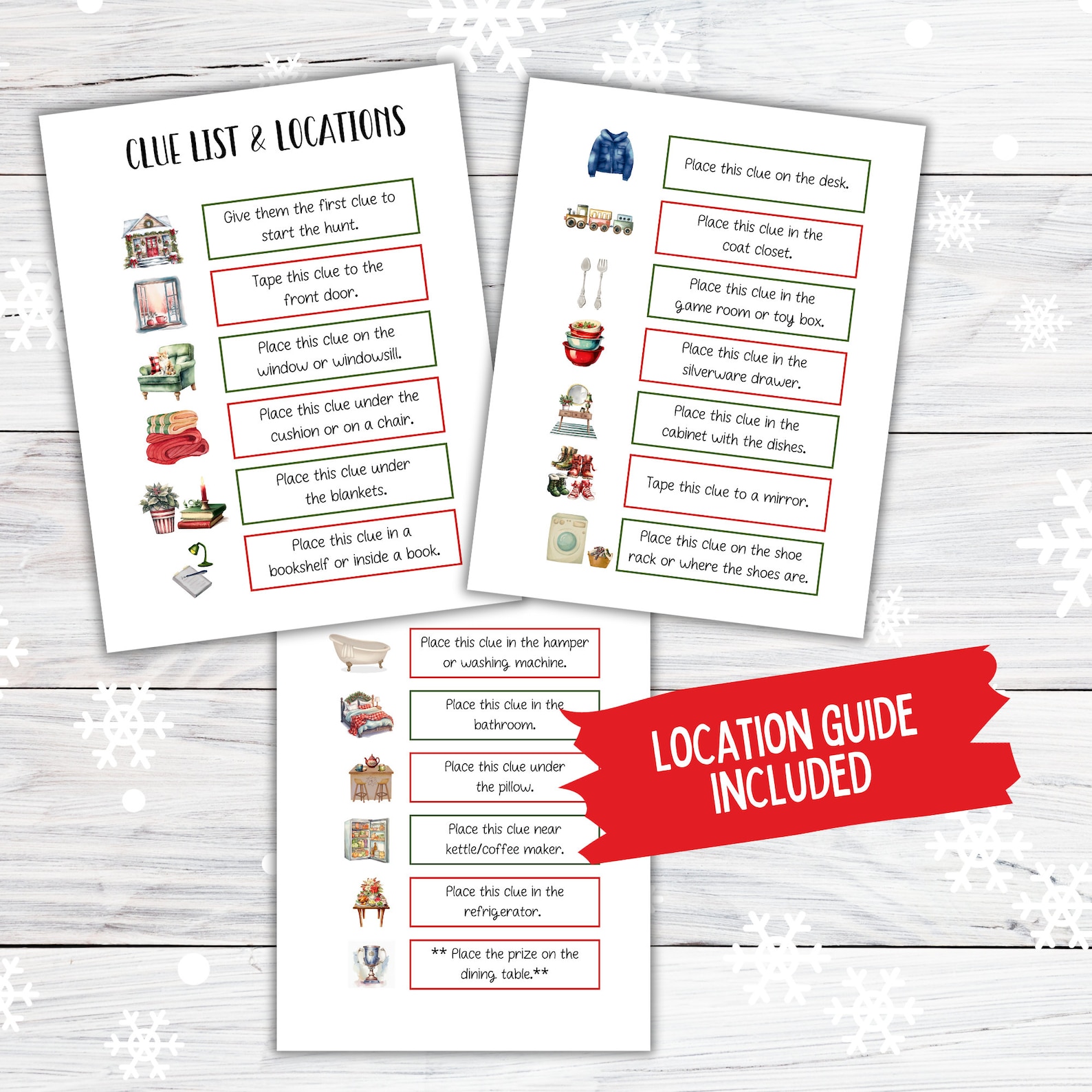 Christmas Indoor Scavenger Hunt for Teens Printable, Christmas Indoor ...