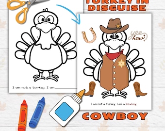 Disguise a Turkey Thanksgiving Printable Crafts for Kids and Toddlers ...