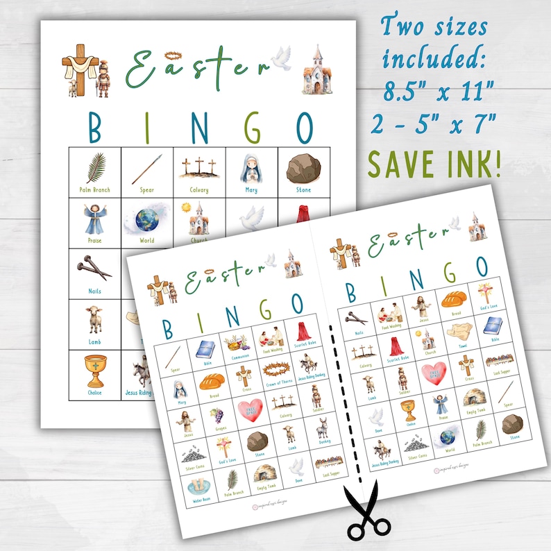 Christian Easter Bingo, Printable Religious Easter Holy Week Activities ...