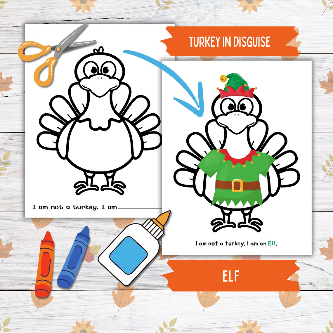 Disguise a Turkey Thanksgiving Printable Craft for Kids and Toddlers ...