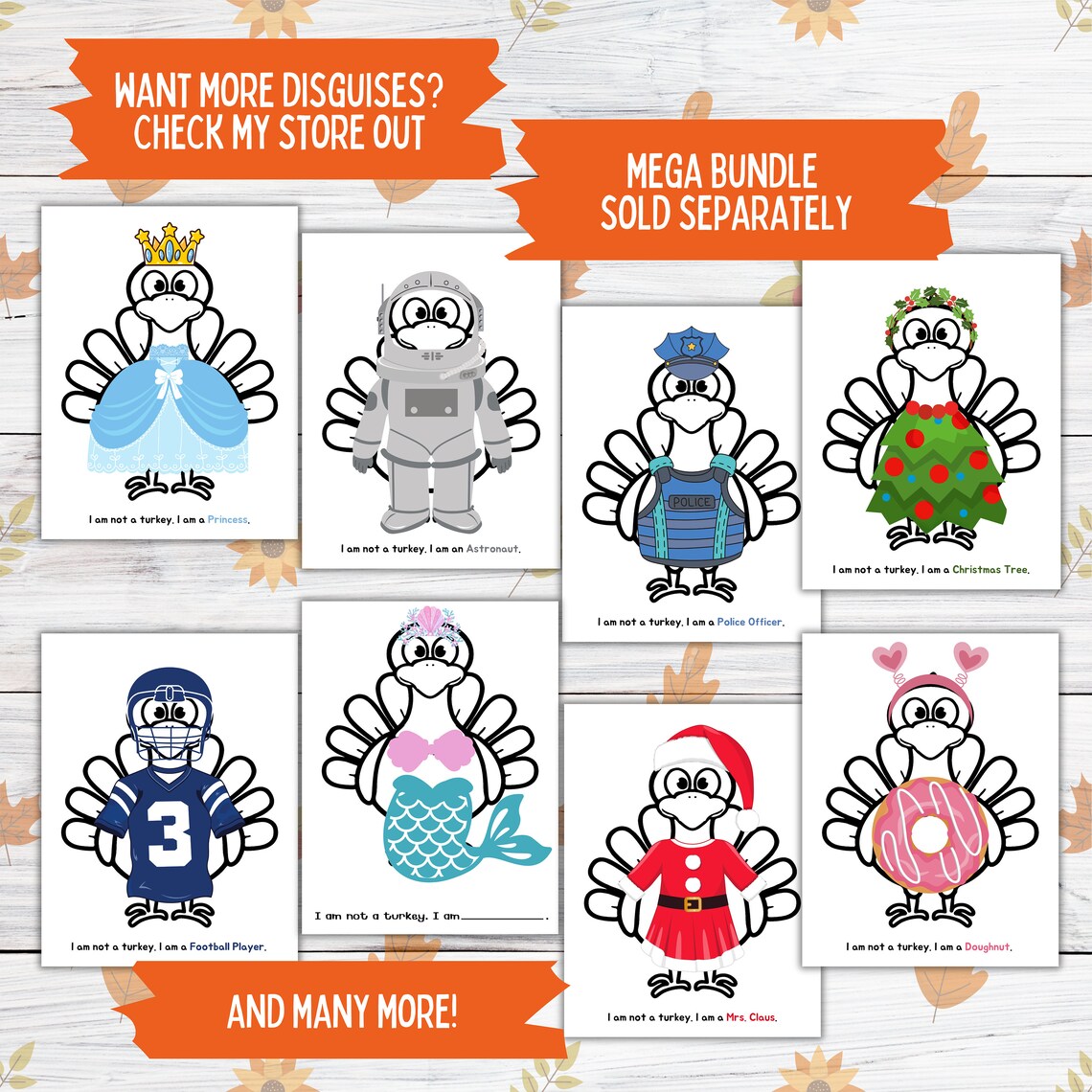 Disguise a Turkey Thanksgiving Printable Craft for Kids and Toddlers ...