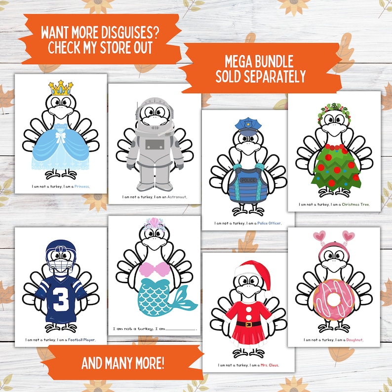 Disguise a Turkey Thanksgiving Printable Craft for Kids and Toddlers ...