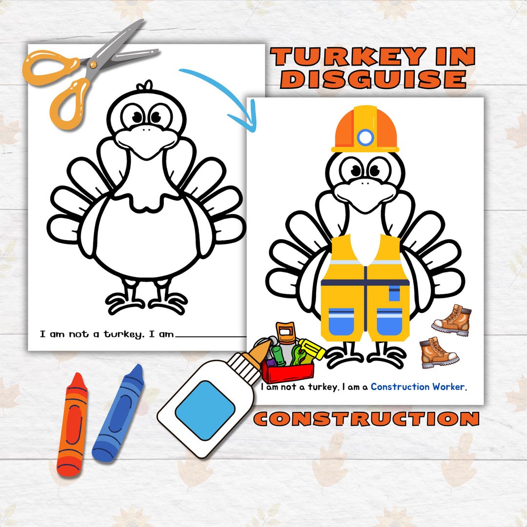 Disguise a Turkey Thanksgiving Printable Craft for Kids and Toddlers ...