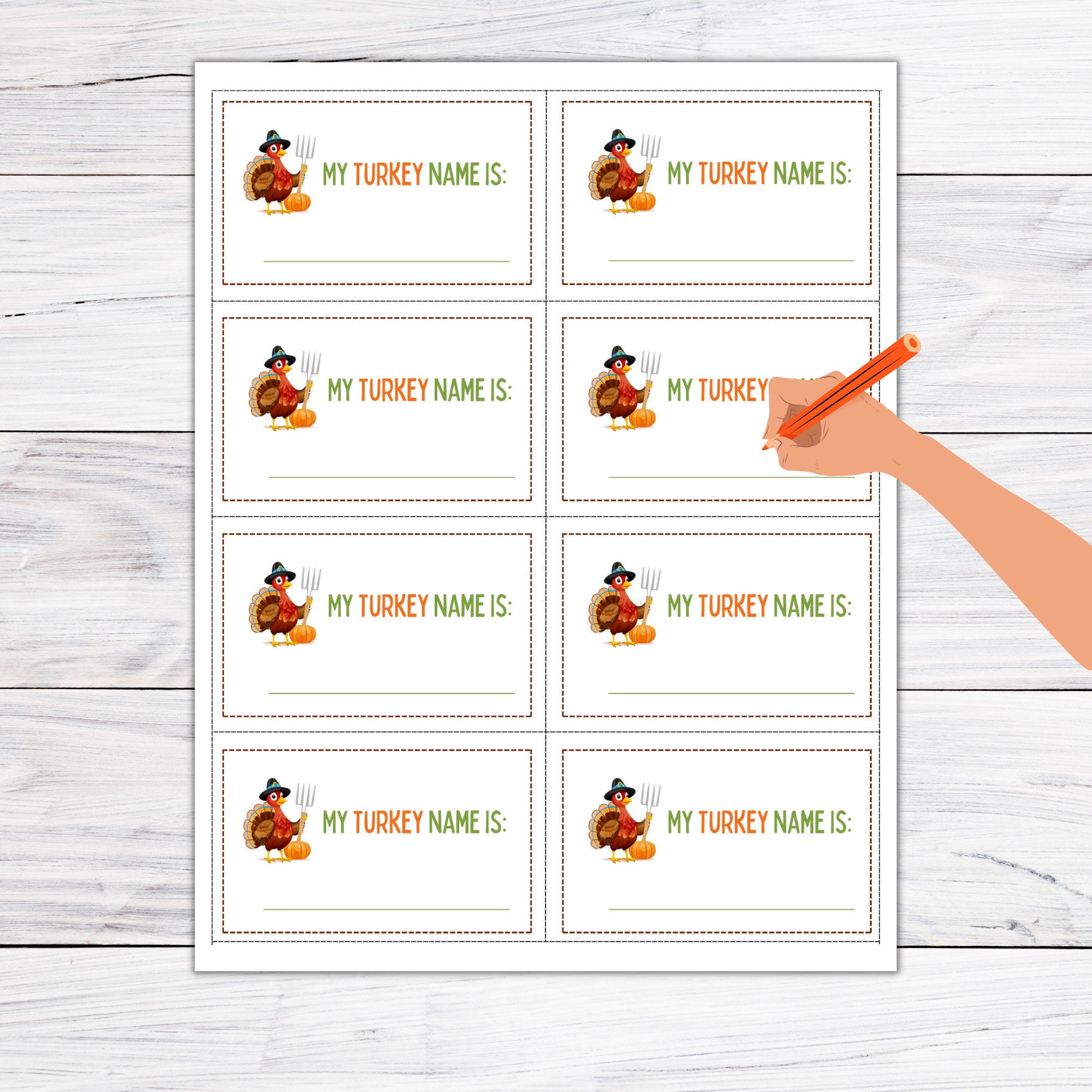 What is Your Turkey Name, Thanksgiving Games Printable, Autumn Games ...