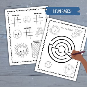 2024 Solar Eclipse Kids Coloring Activity Book Pages, April 8, 2024 ...