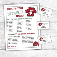 Ugly Sweater Party Trivia Game, Ugly Sweater Party Games, Office Party ...