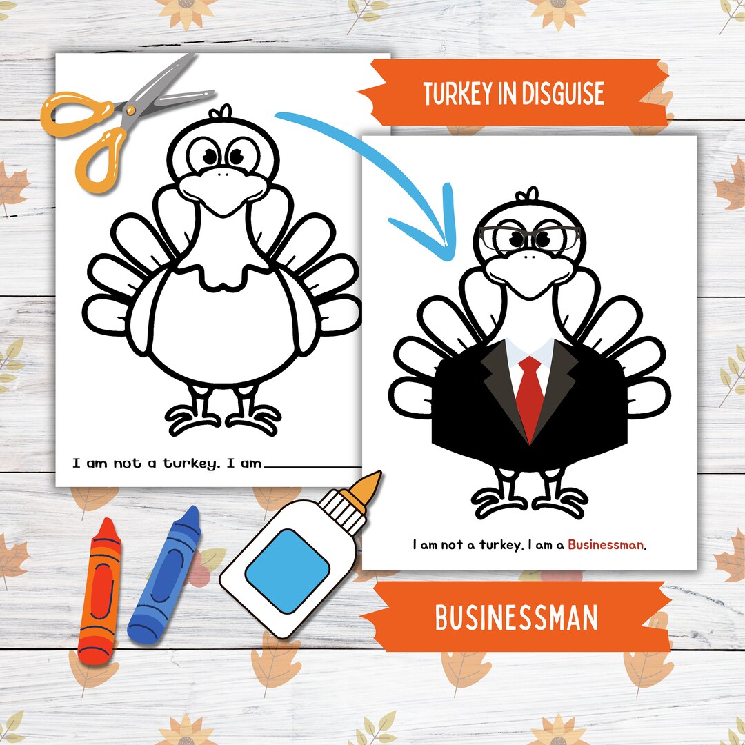 Disguise a Turkey Thanksgiving Printable Craft for Kids and Toddlers ...
