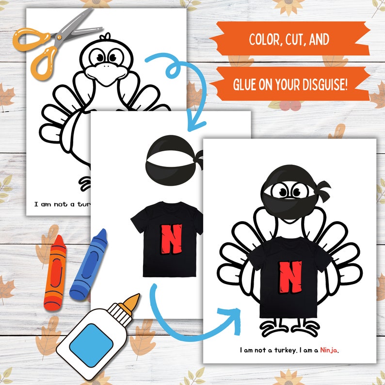 Disguise a Turkey Thanksgiving Printable Craft for Kids and Toddlers ...
