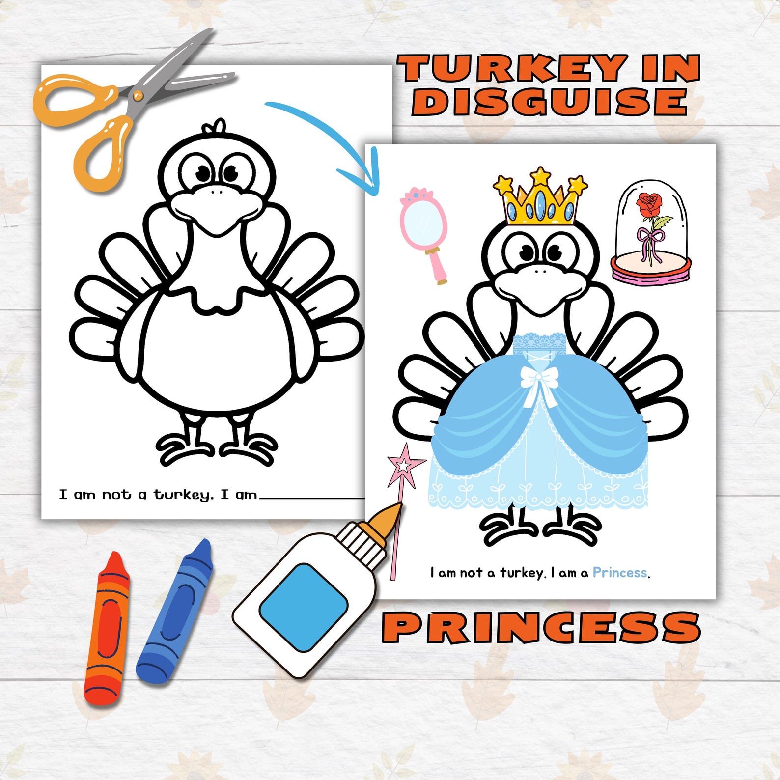 Disguise a Turkey Thanksgiving Printable Craft for Kids and Toddlers ...