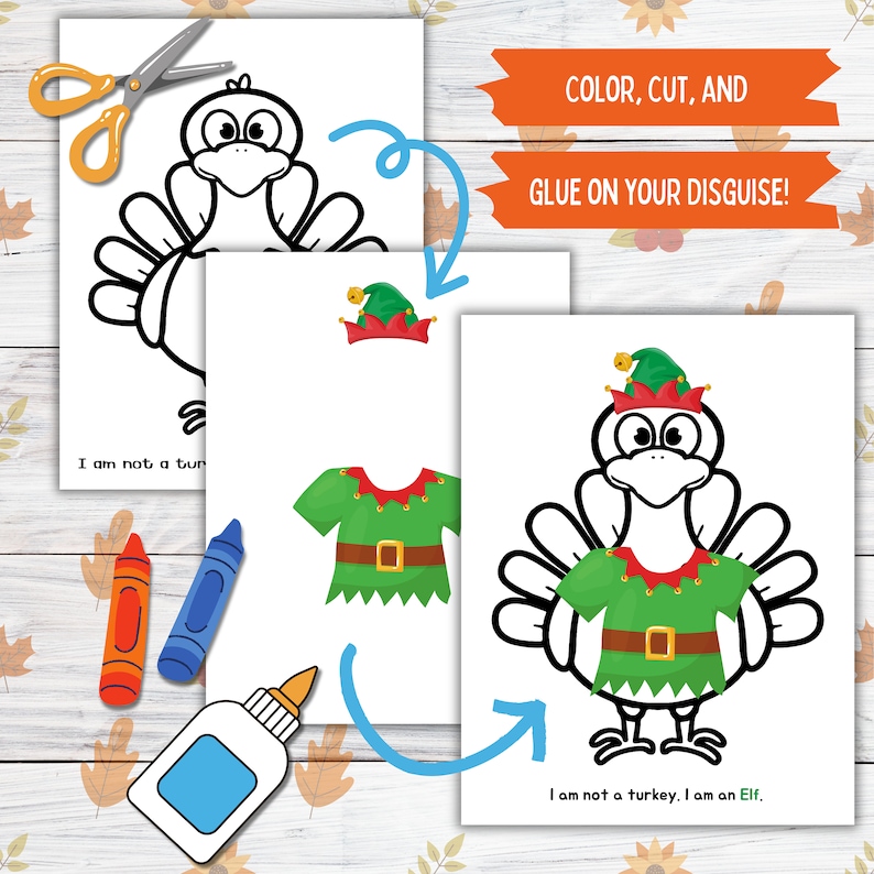 Disguise a Turkey Thanksgiving Printable Craft for Kids and Toddlers ...