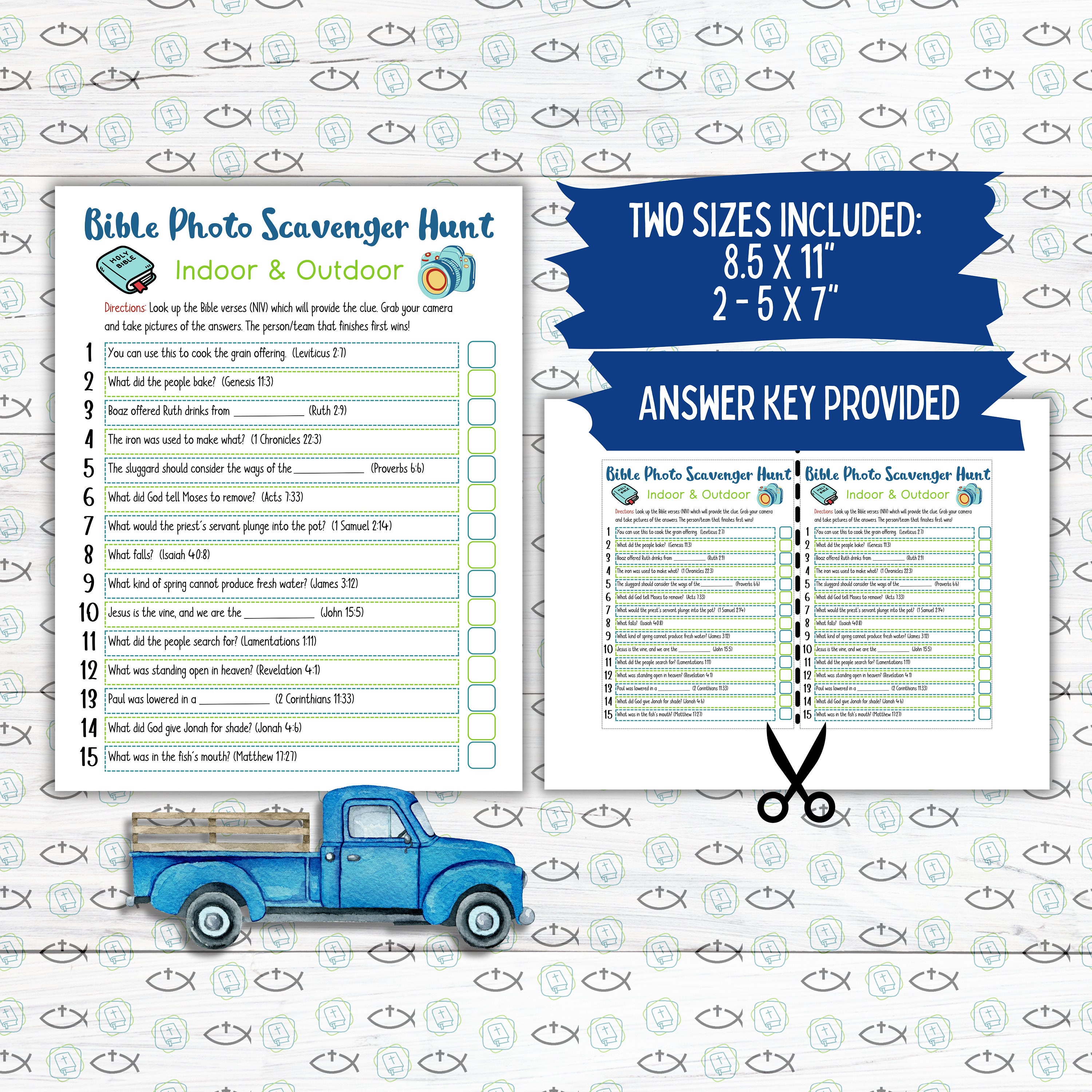 Bible Photo Scavenger Hunt, Scripture Scavenger Hunt, Bible Scavenger ...