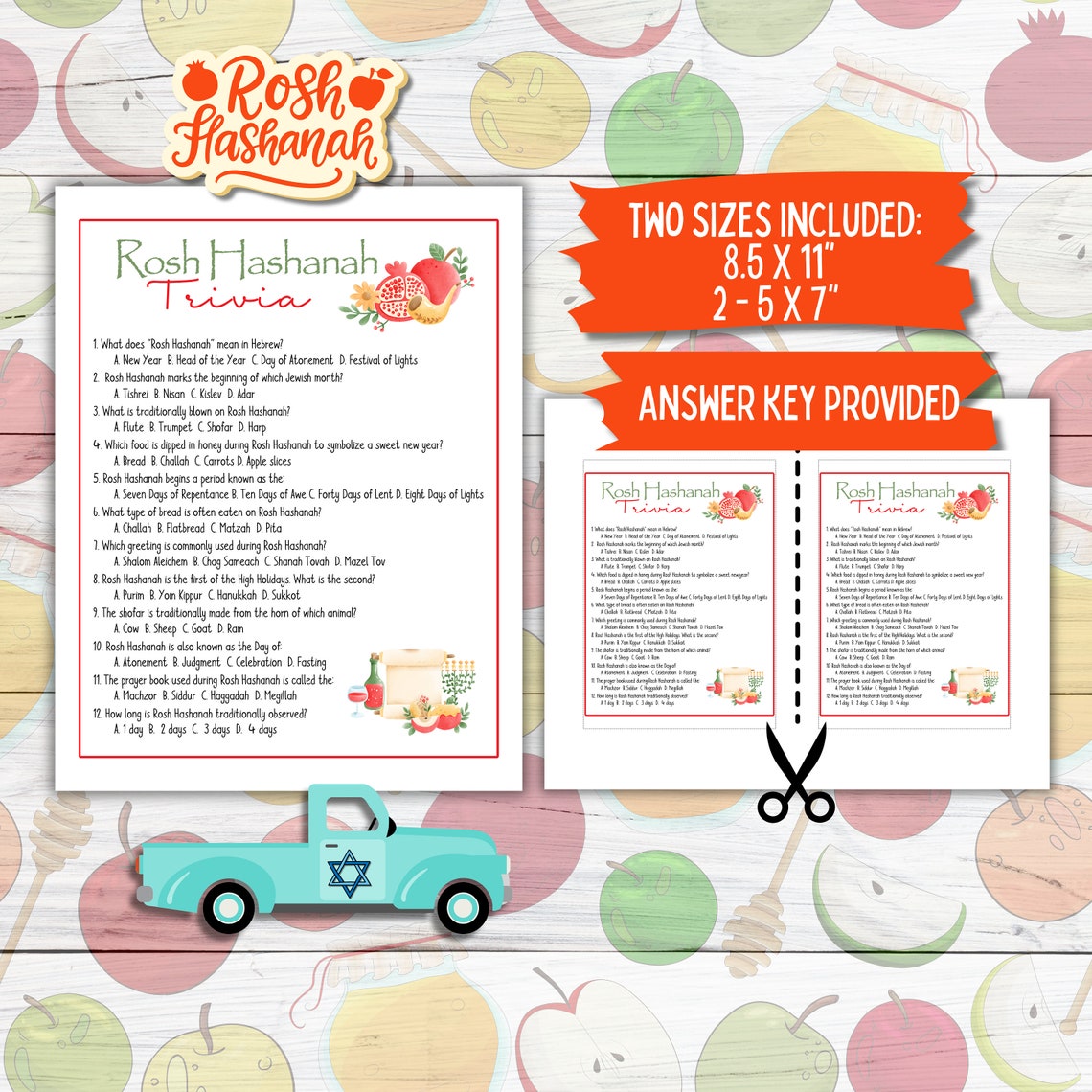 Rosh Hashanah Trivia, Rosh Hashanah Activities for Kids and Adults ...