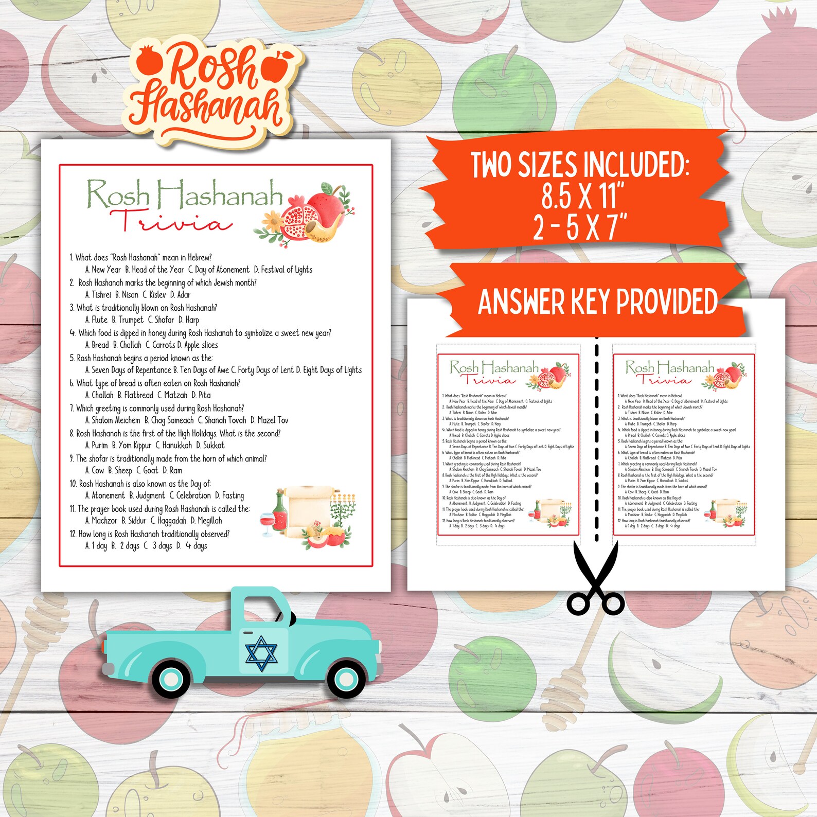 Rosh Hashanah Trivia, Rosh Hashanah Activities for Kids and Adults ...